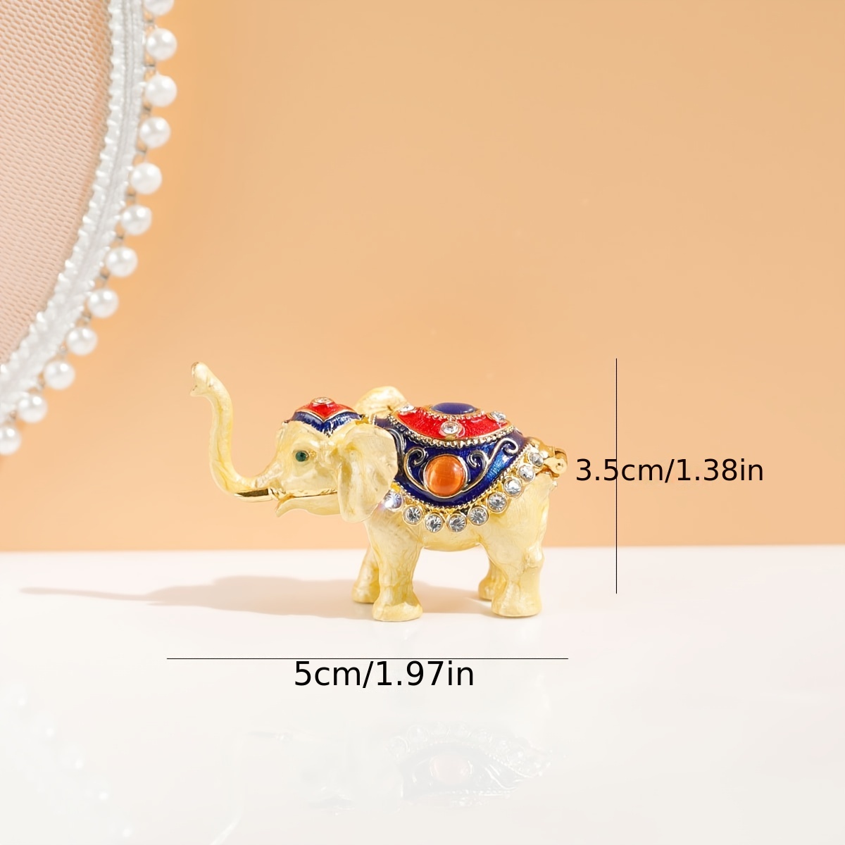 Metal Elephant Jewelry Box Ornament Thai Metal Elephant Jewelry Box ...