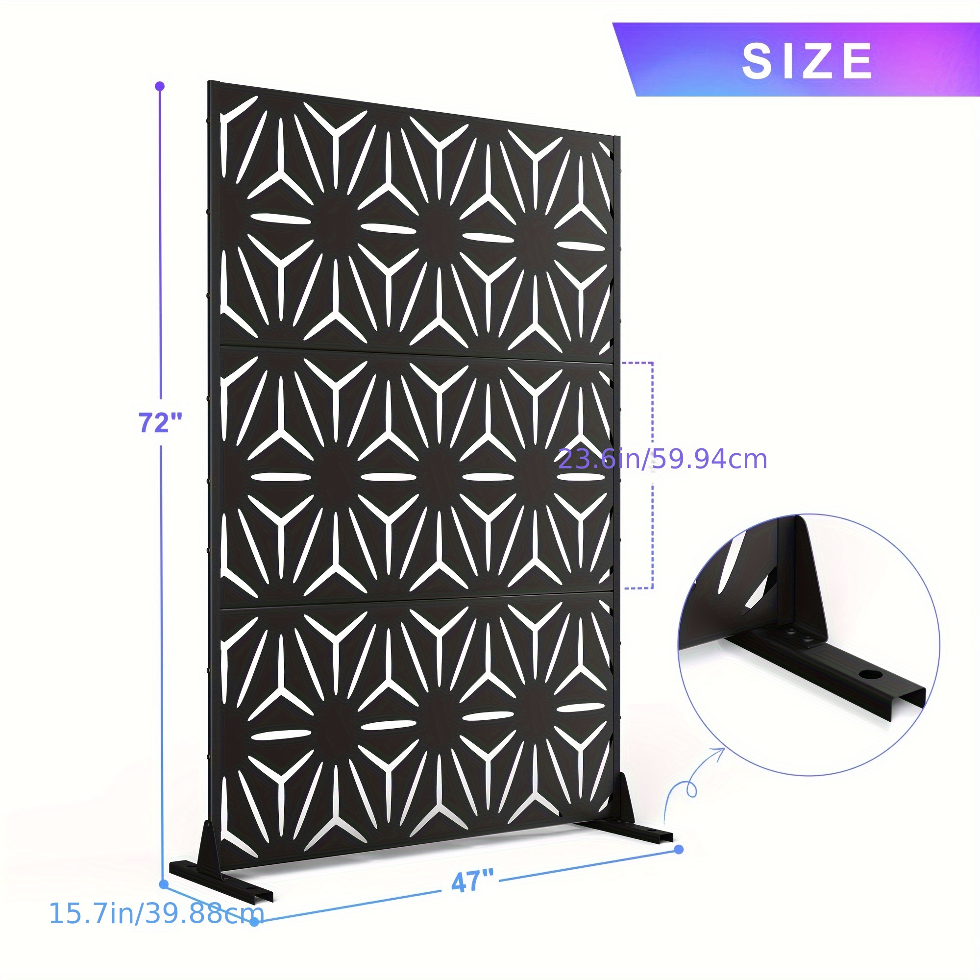 Outdoor Privacy Screen Metal Privacy Screen H× W - Temu