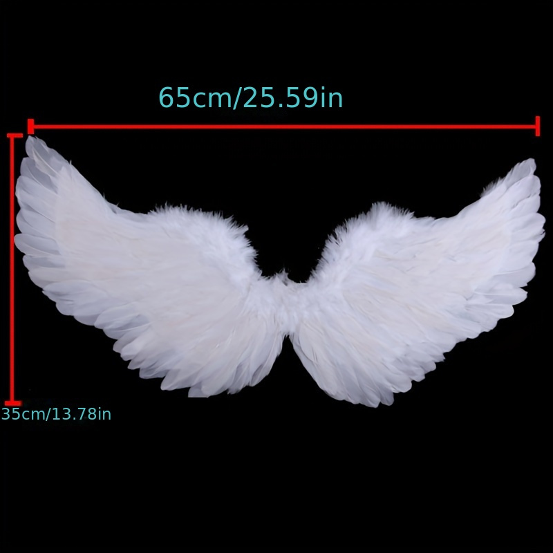 Elegant Angel Wings Faux Goose Feather Wings Performance Props Cosplay ...