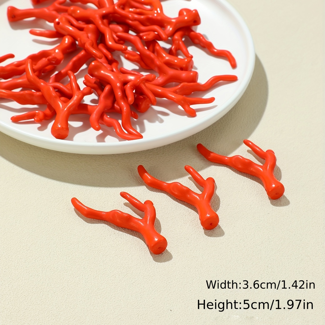 Resin Coral Design Charms Diy Bracelet Necklace - Temu United