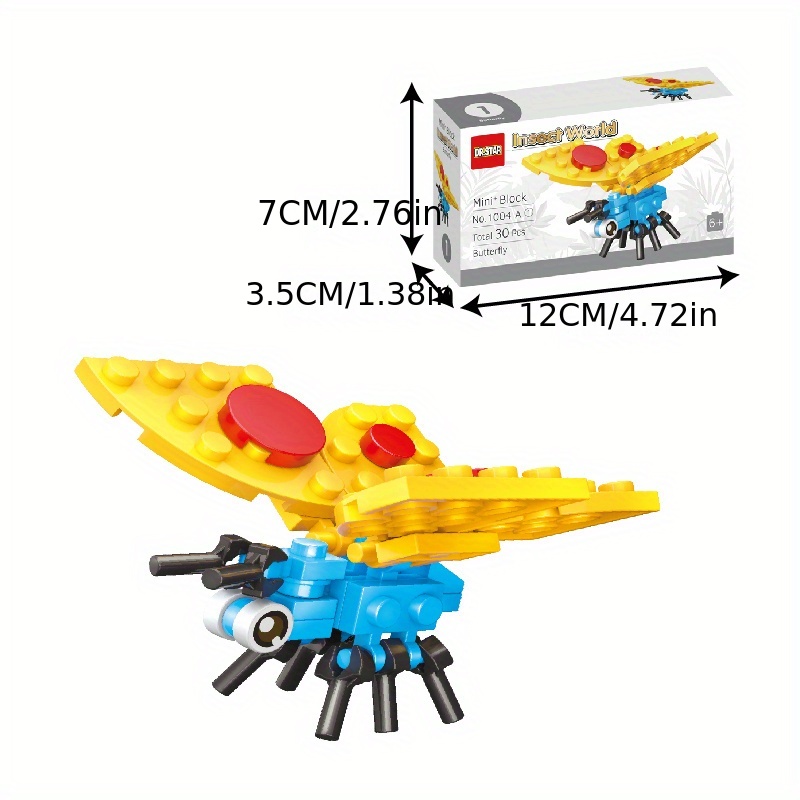 12pcs Interesting Insect Building Blocks Insect Series Toys Splicing ...