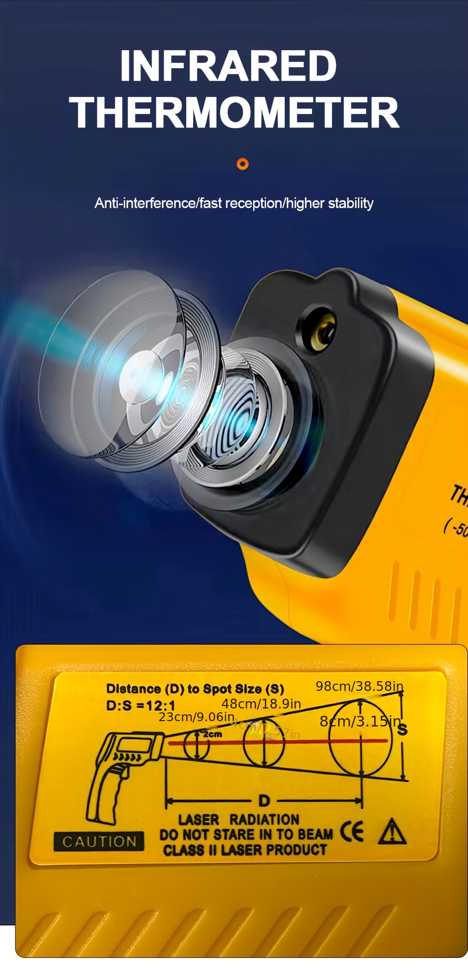 High precision Non contact Handheld Digital Laser Infrared - Temu