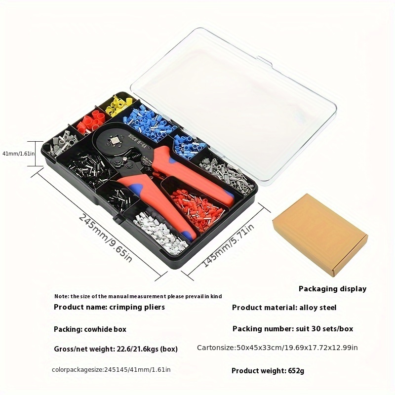 Complete Sn 02c Crimping Tool Kit Insulated Butt Ring Spade - Temu United