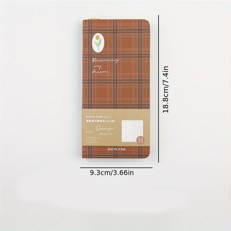Slim Hardcover Notebook Grid Domain Series British Plaid - Temu Canada