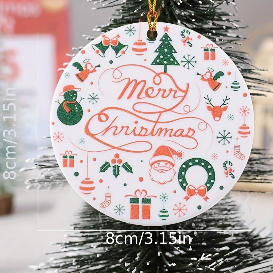 Merry Christmas Round Acrylic Decoration Holiday Elements - Temu Australia
