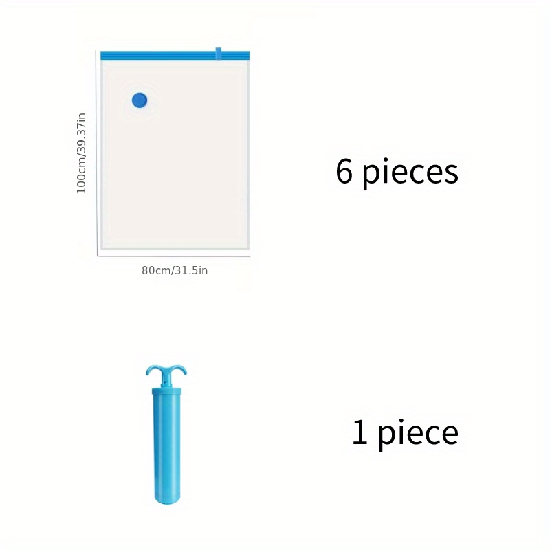 6 Pezzi Sacchetti Sottovuoto Trasparenti Pompa Manuale - Temu Italy