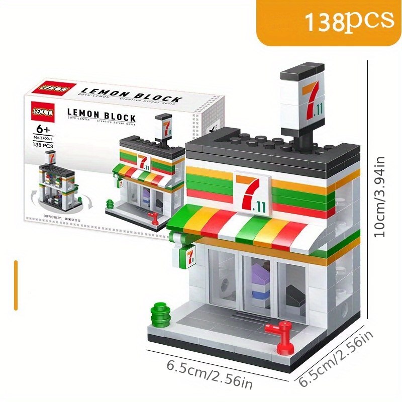 Build City Mini Street View Commercial Store Building Block - Temu