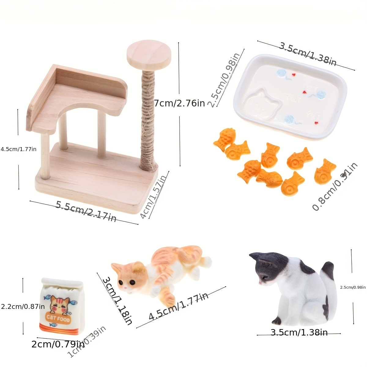 Dollhouse Miniature Wooden Cat Climbing Frame Jute - Temu