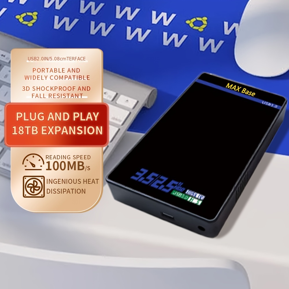 Boost Storage Capacity Instantly 3.5/ Usb2.0 Hard Disk Box - Temu