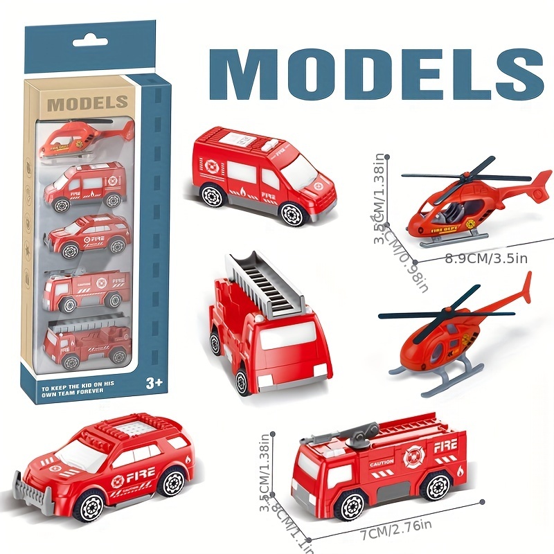 Scooter Police Series Fire Truck cartoon Racing Toy Set - Temu
