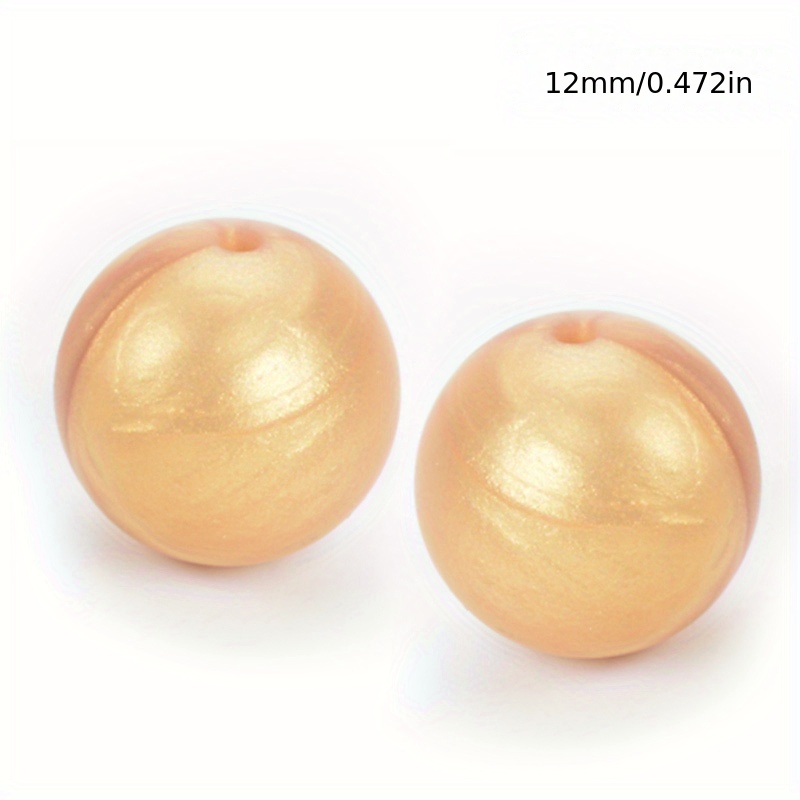 Round Silicone Striped Loose Rubber Beads Diy Handmade - Temu United ...