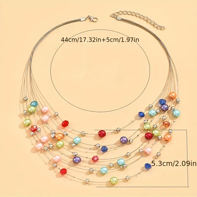 Bohemian Style Colorful Imitation Pearls Crystal Mixed Temu