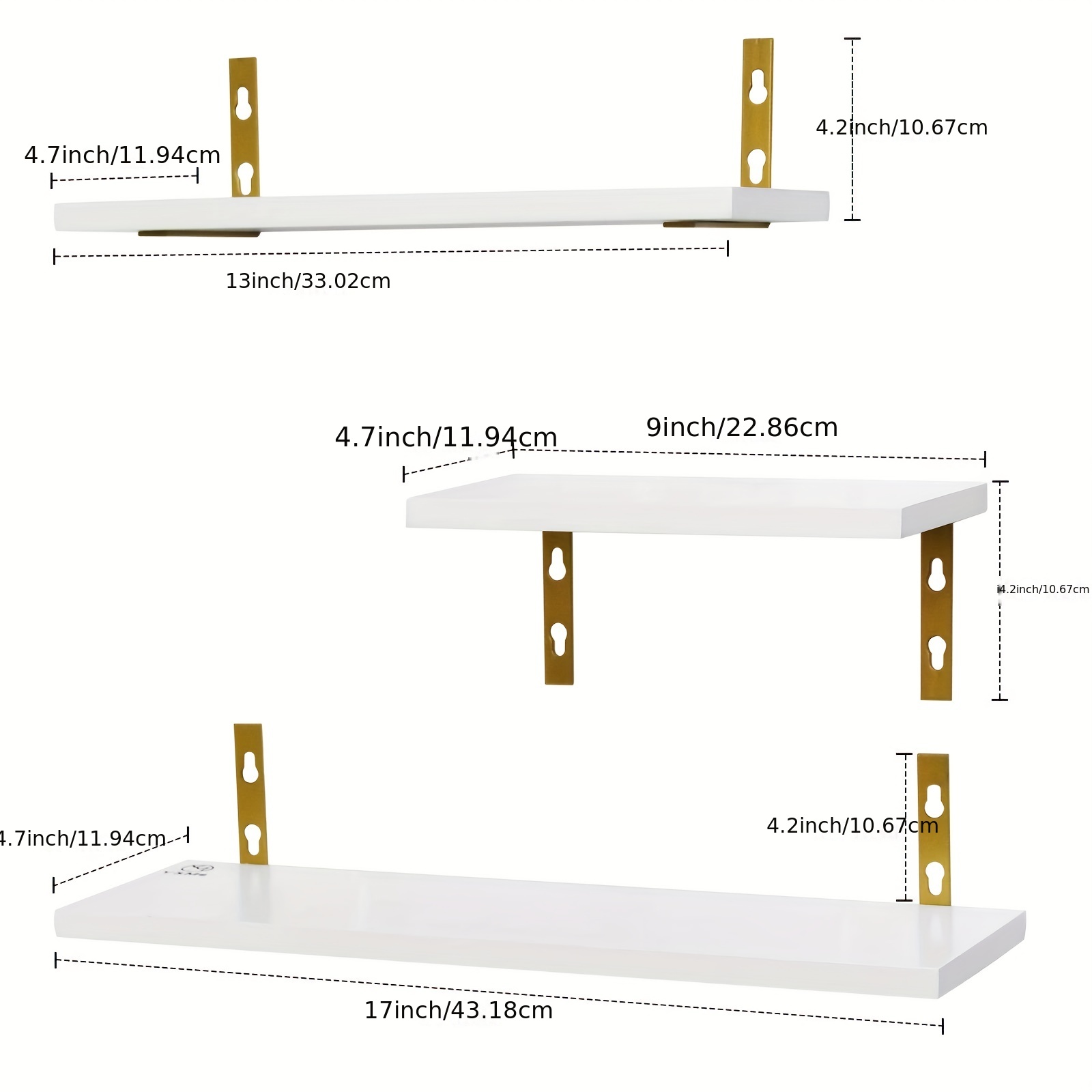 Floating Wall Shelves Rustic Wood Wall Mounted Shelf Metal - Temu New ...
