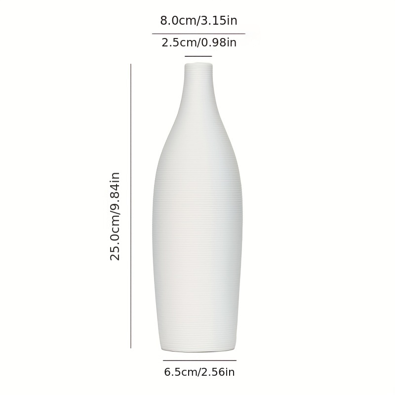 Ceramic White Vases Home Decor Accents Flower Vase - Temu