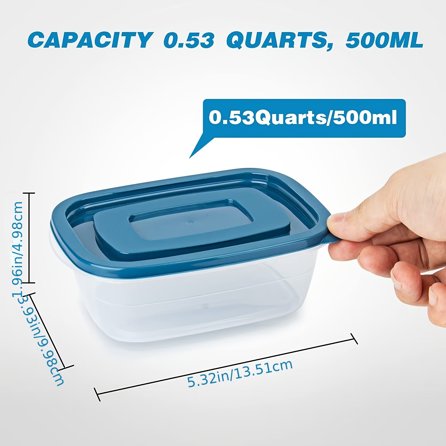 Rectangular Plastic Box Set Lid Food Storage Box Plastic - Temu