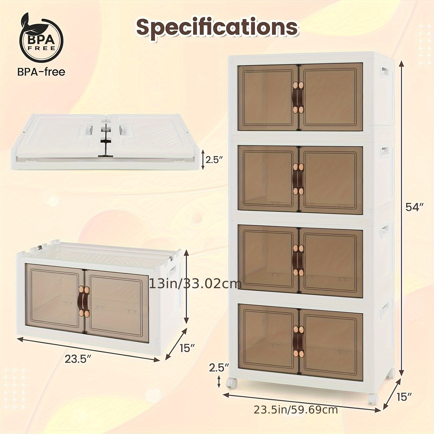 Plastic Stackable Storage Bins Folding Home Organizer - Temu