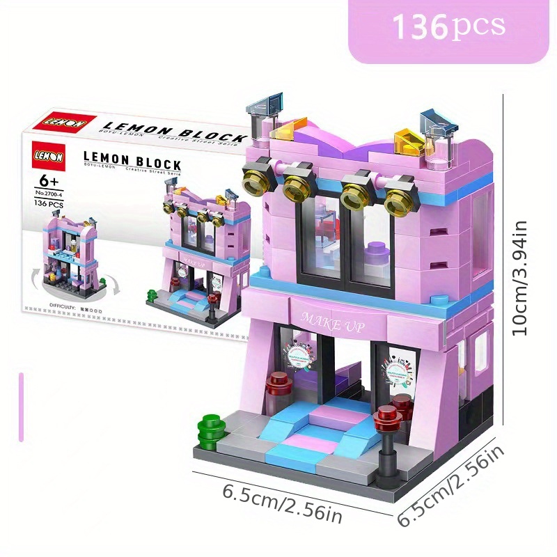 Build City Mini Street View Commercial Store Building Block - Temu