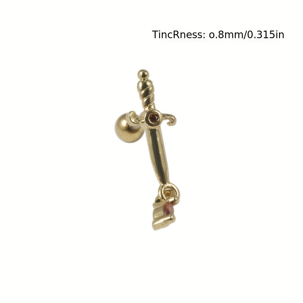 Heart shaped Zircon Wings Fine Needle One Arrow Through The - Temu ...