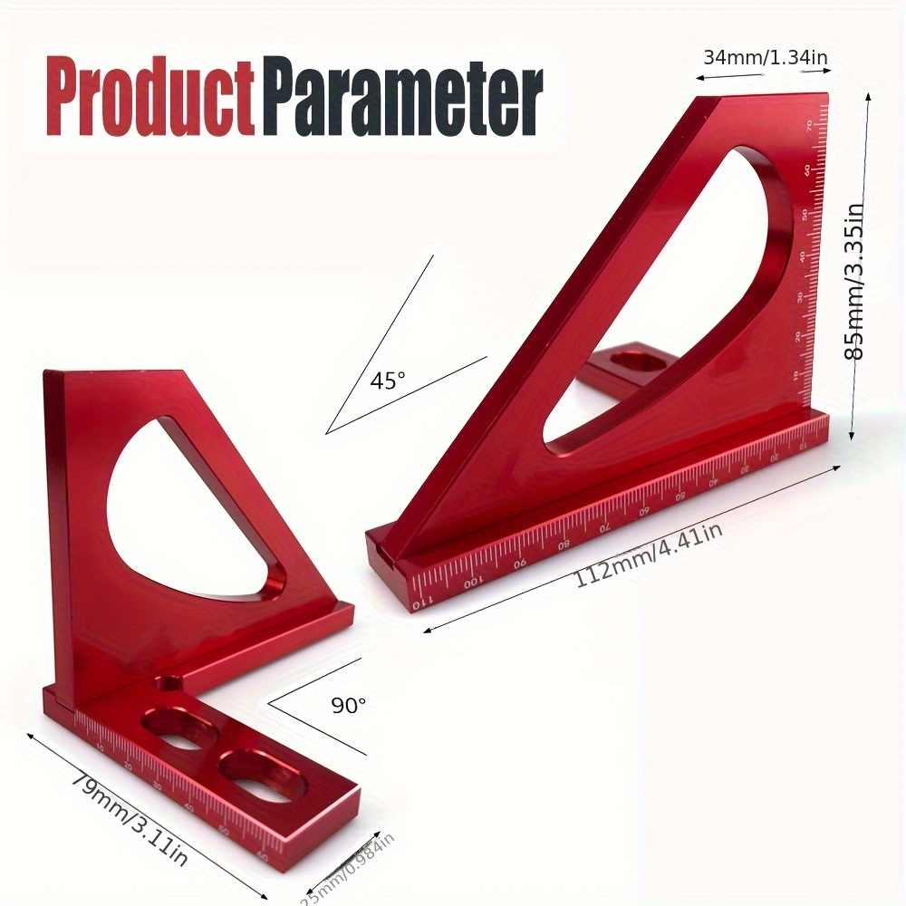 45/90 Degree Metal Triangle Square Ruler Precision - Temu United Kingdom