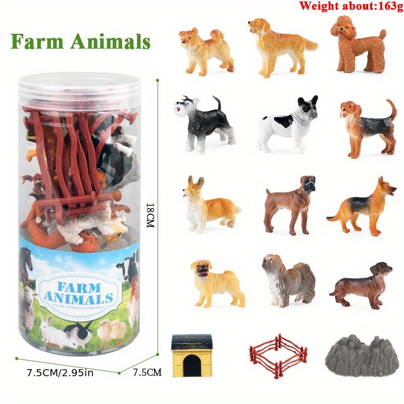 Zoo Animals Set Figurine Horse Dog Lizard Frog Dinosaur - Temu Canada