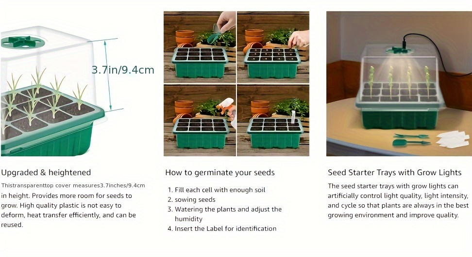 Seed Starter Tray Seed Starter Kit Plant Starter Kit - Temu