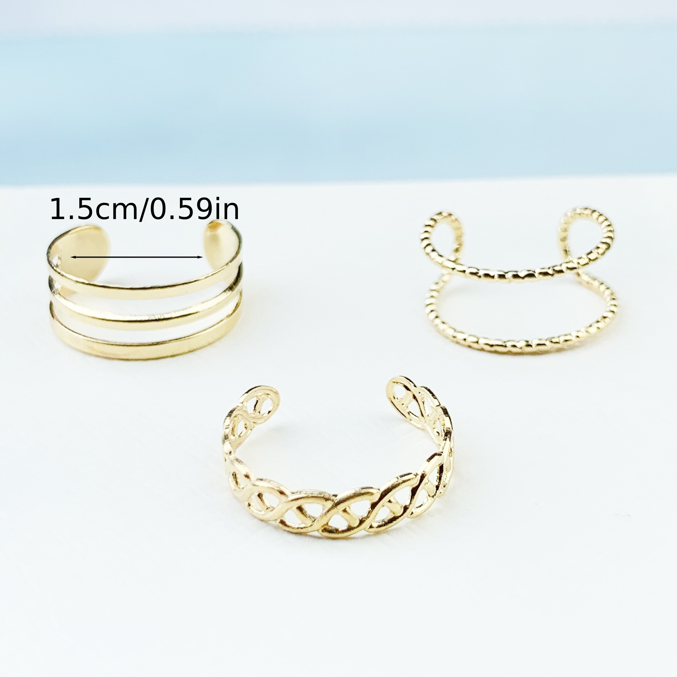 Delicate Cuff Toe Rings Hollow Twisted Line Design Zinc - Temu Canada