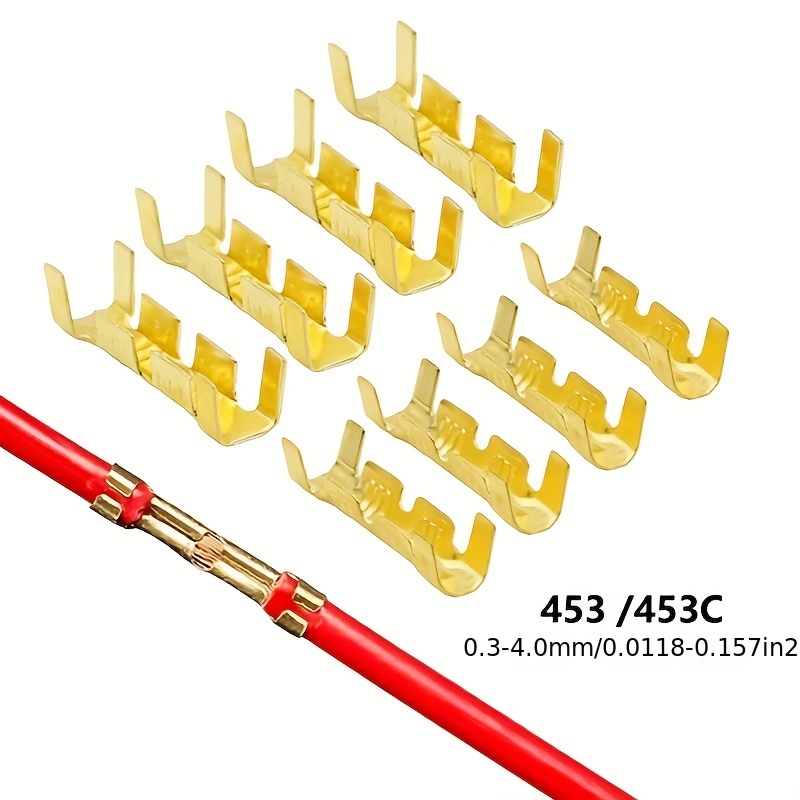 100pcs 453 453c U Shaped Terminal Tab Cold Inserts Terminal Wire ...