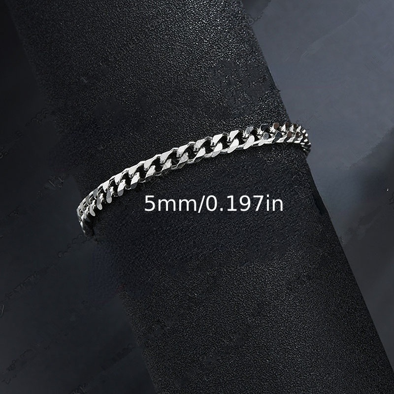 Men's Fashion Personality Bracelet Six Sided Rubbed Cuban - Temu Ireland