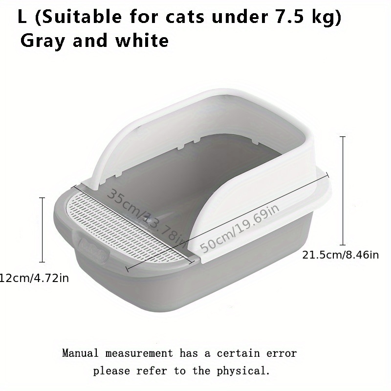 Semi enclosed Cat Litter Box Anti Splash Cat Litter Basin - Temu Portugal