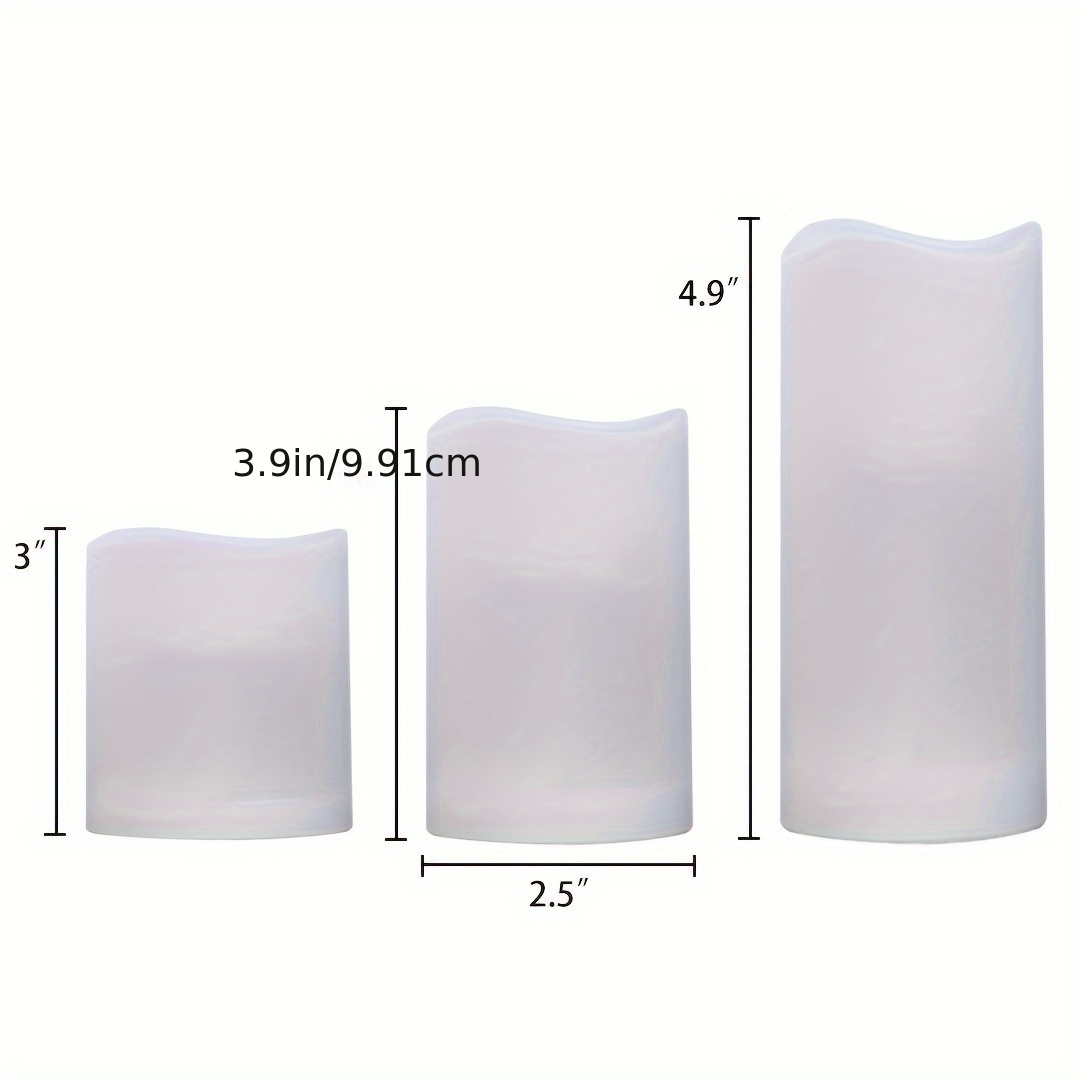 Led Flameless Candles Remote Timer Battery operated Plastic - Temu ...