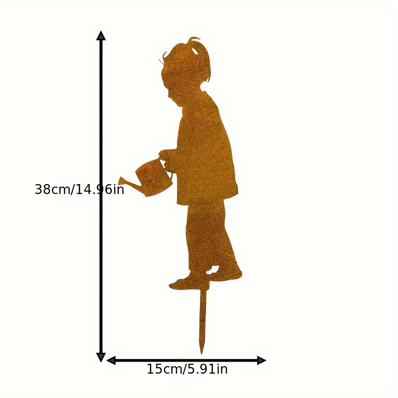 Iron Rusty Animal Ground Stake Rusty Couple Silhouette - Temu United ...