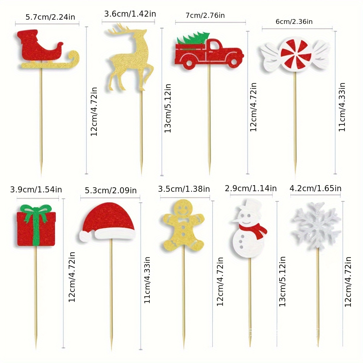 Christmas Cake Decor Topper Candy Christmas Hat - Temu United