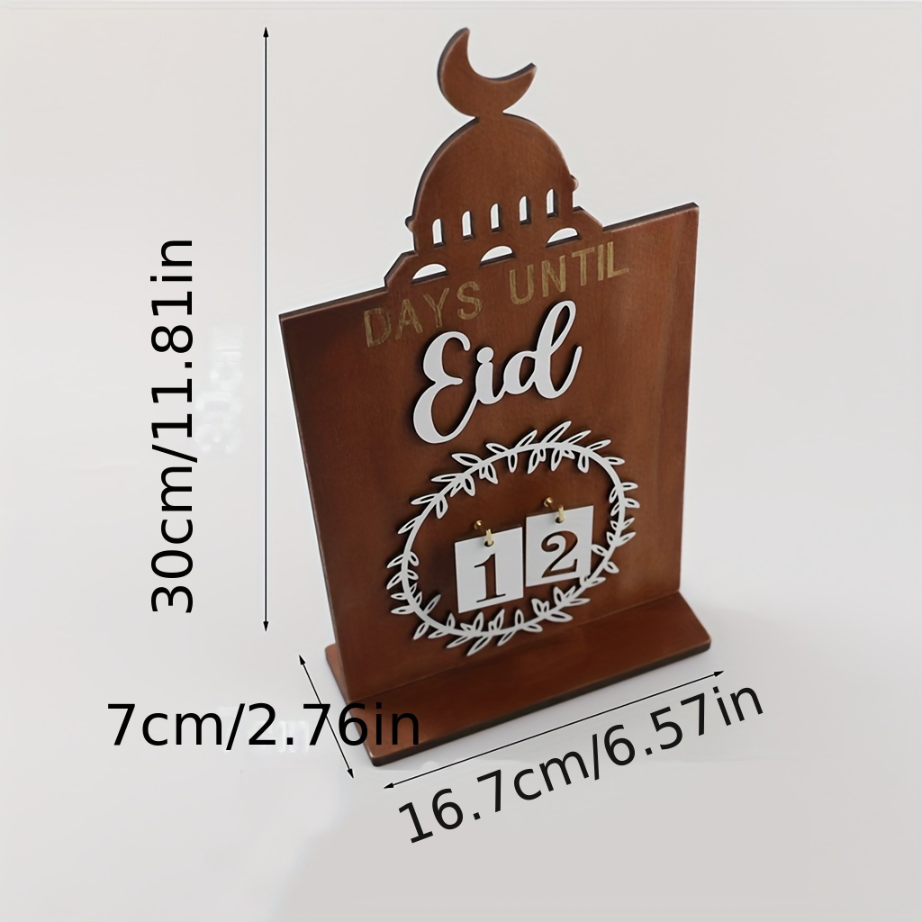 Wooden Craft Countdown Calendar Eid Al fitr Creative - Temu Australia