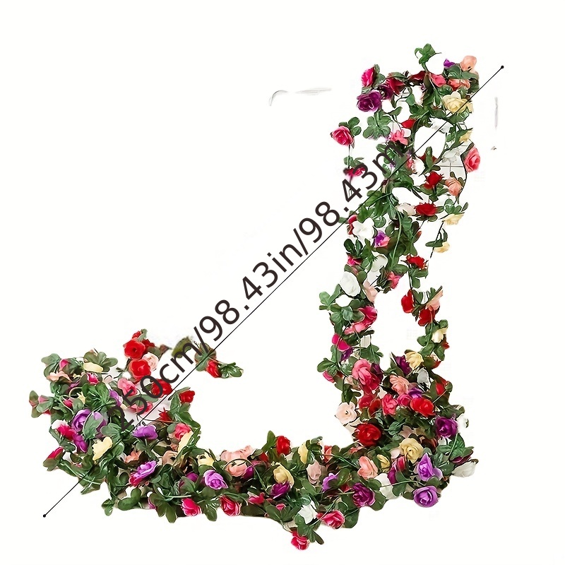 Artificial Rose Vine Flowers Garland Decor Floral Hanging - Temu Australia
