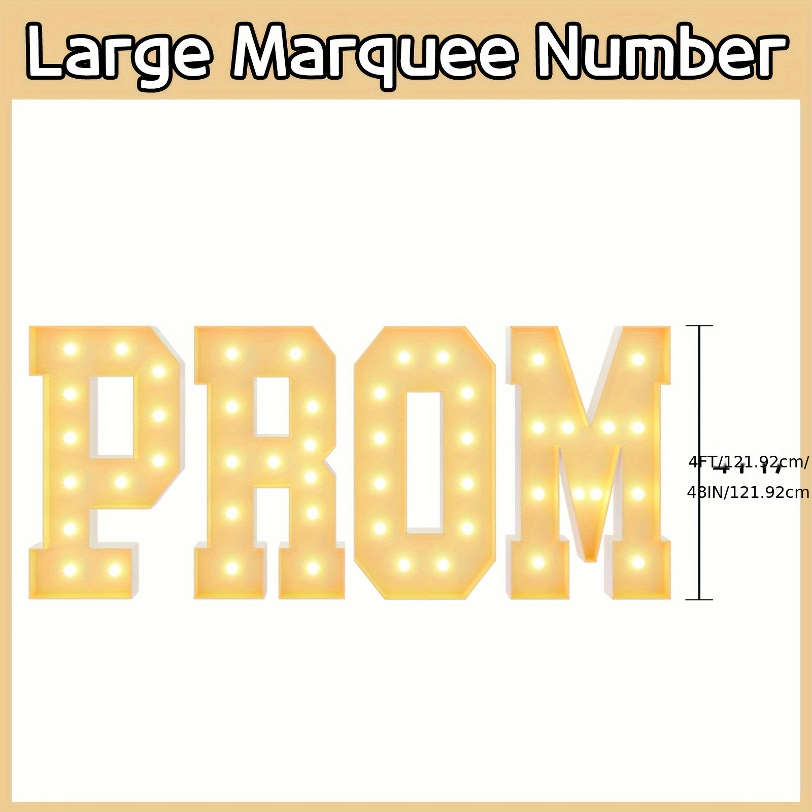 Marquee Letters 3 Feet Tall 2025 Graduation Decorations - 2FT Large PRE ...