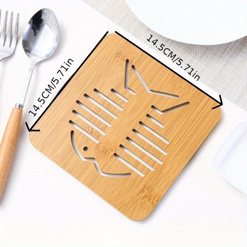Household Wood Heat Insulation Mat Coaster Serving Plate Mat - Temu ...