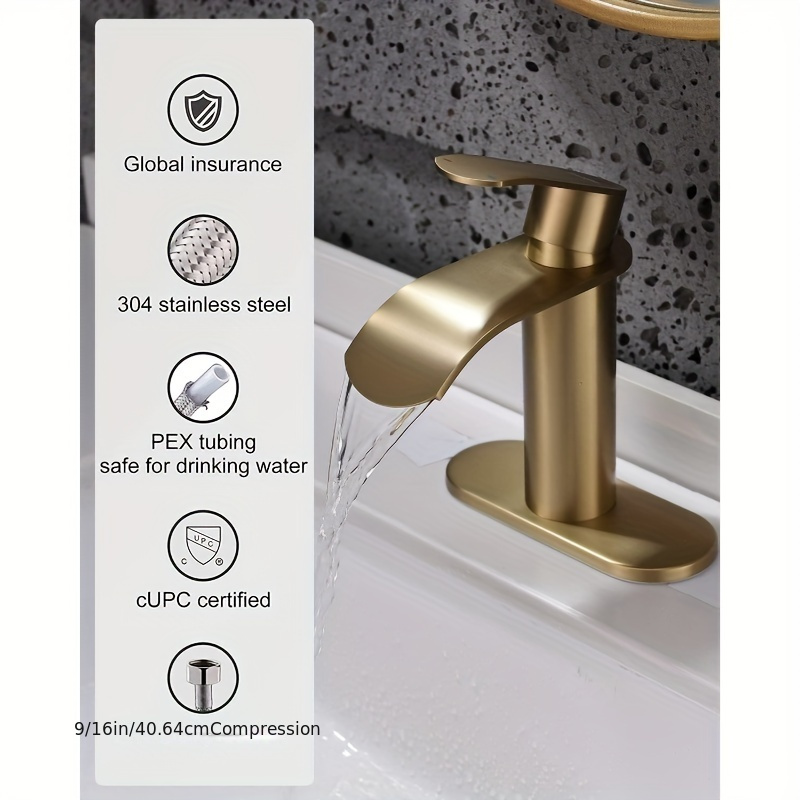Bathroom Faucet Waterfall Bathroom Faucet Bathroom Sink - Temu