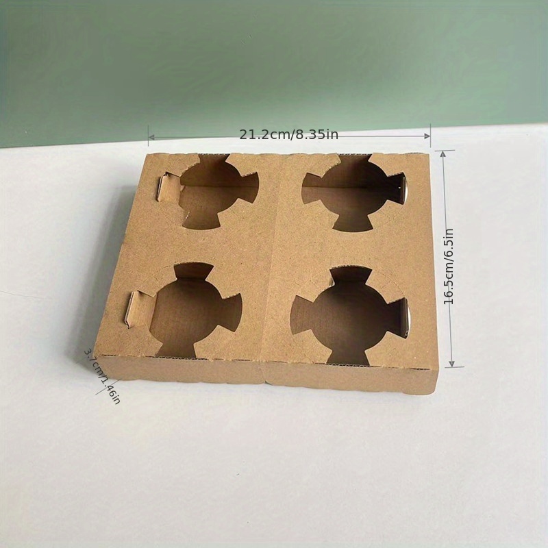 Thickened Kraft Paper Cup Carriers Coffee Milk Tea - Temu