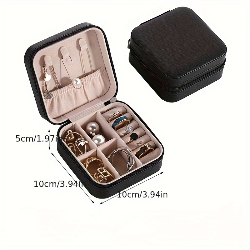 Mini Travel Jewelry Organizer Box Storage Case Jewelry Box - Temu ...