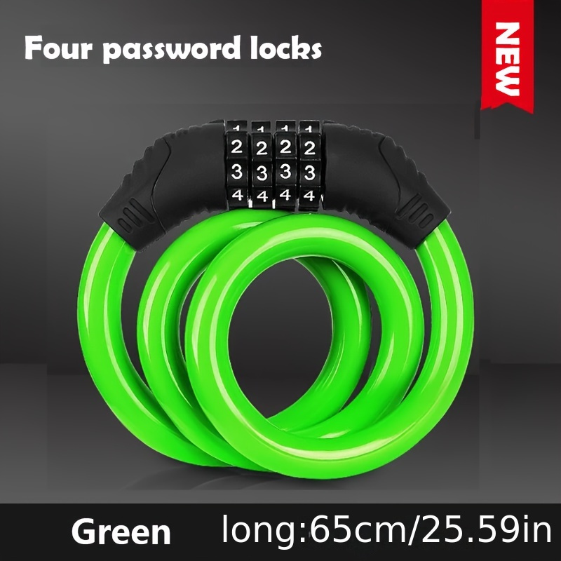 Secure Bike Anti theft Steel Cable Chain Lock 4 digit - Temu Australia