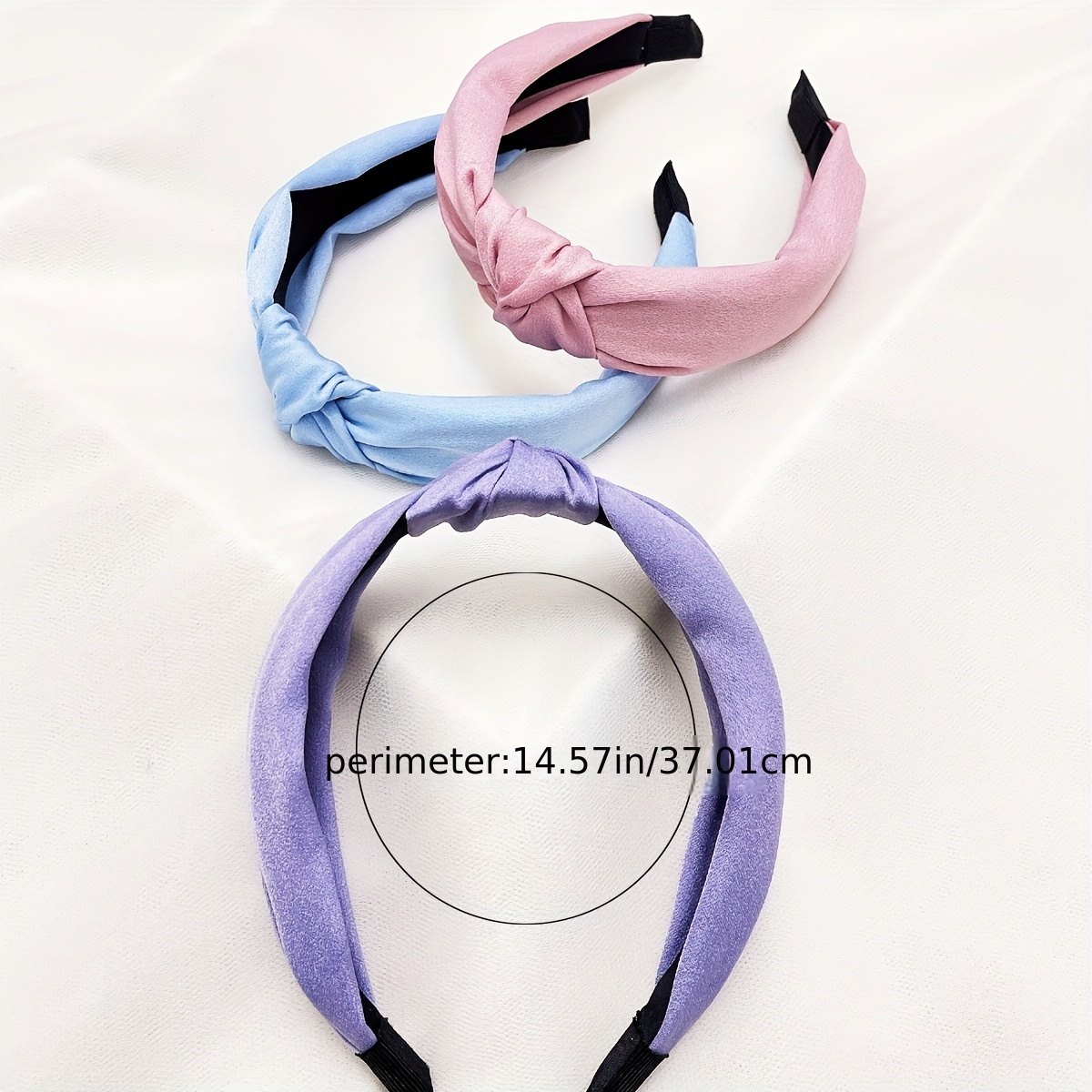 Soli Color Fabric Knotted Head Bands Elegant Wide Brimmed - Temu Australia