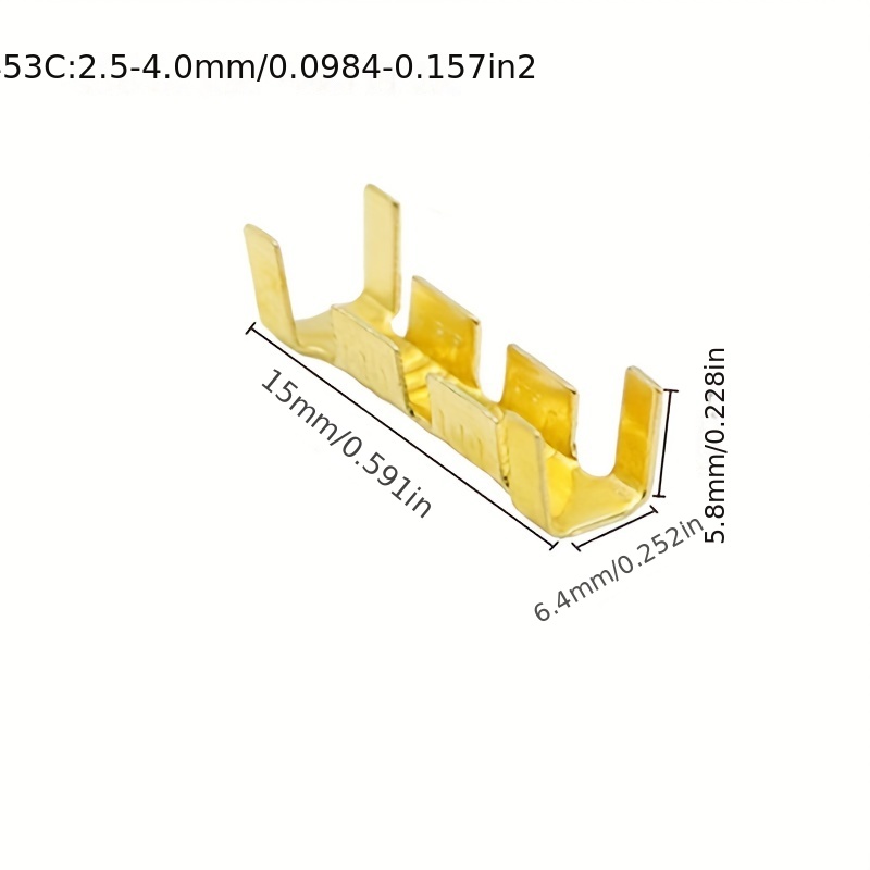 100pcs 453 453c U Shaped Terminal Tab Cold Inserts Terminal Wire ...