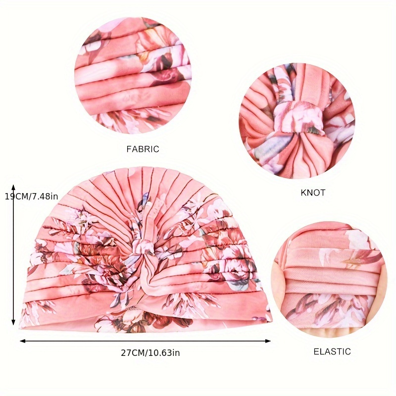 Boho Turbans Women Vintage Pleated Head Wraps Solid Color - Temu United