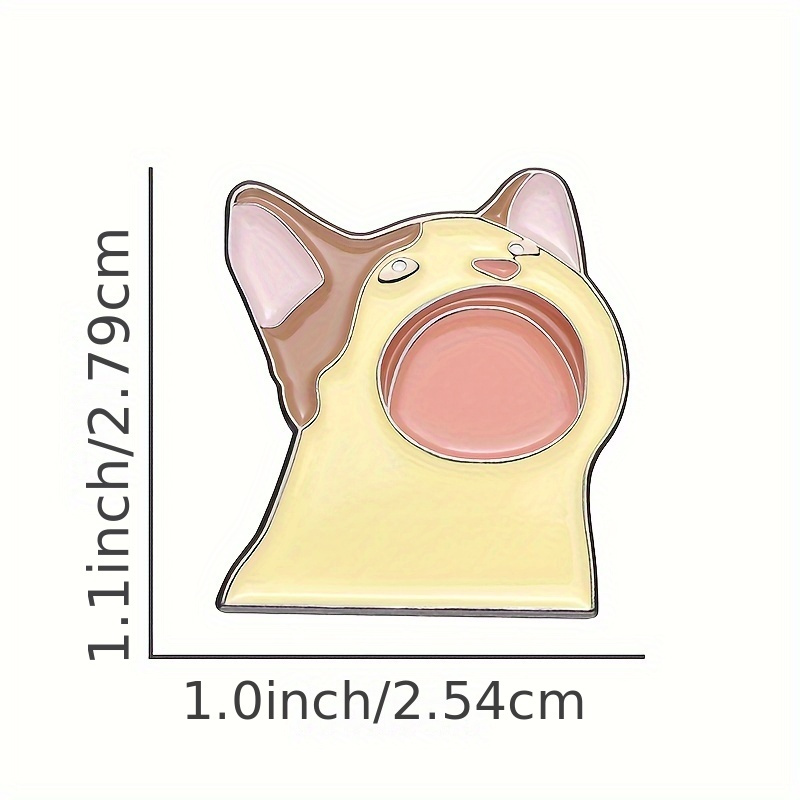 Funny Open Mouth Cat Brooch Animal Theme Creative Breastpin - Temu ...