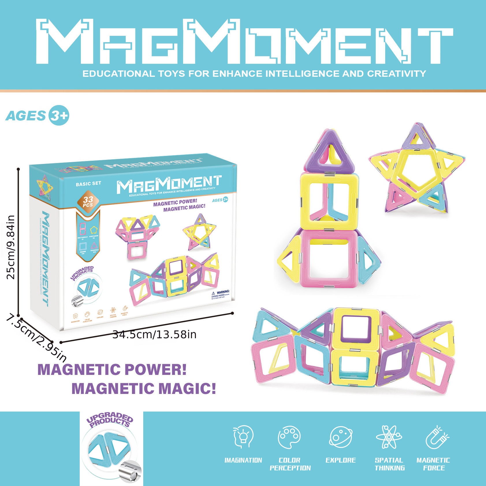 Magmoment Magnetic Building Sticks Building Blocks Set - Temu Australia