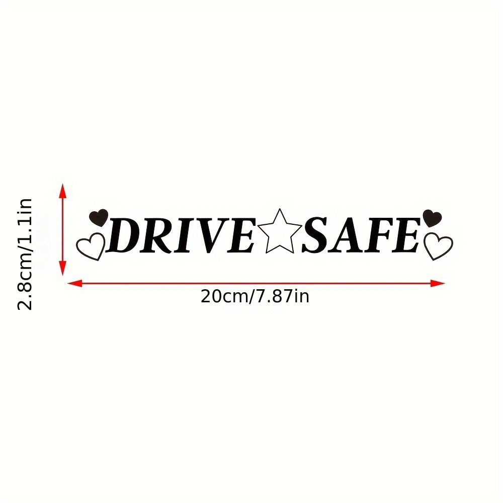 Warning Car Decals Drive Safe Letters Stickers Waterproof - Temu United ...