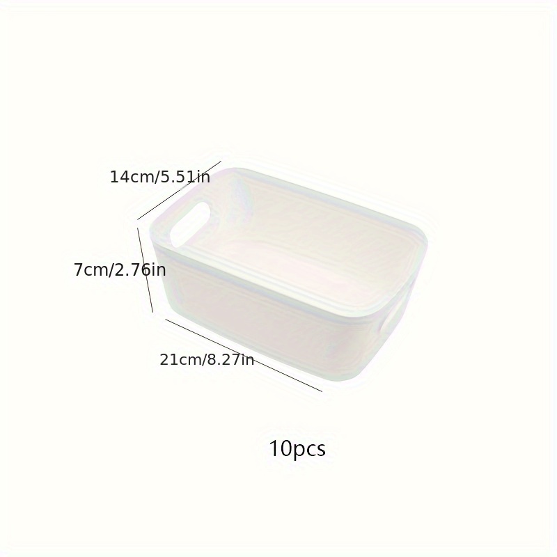 10pcs set white desktop storage box household cosmetics - Temu United ...