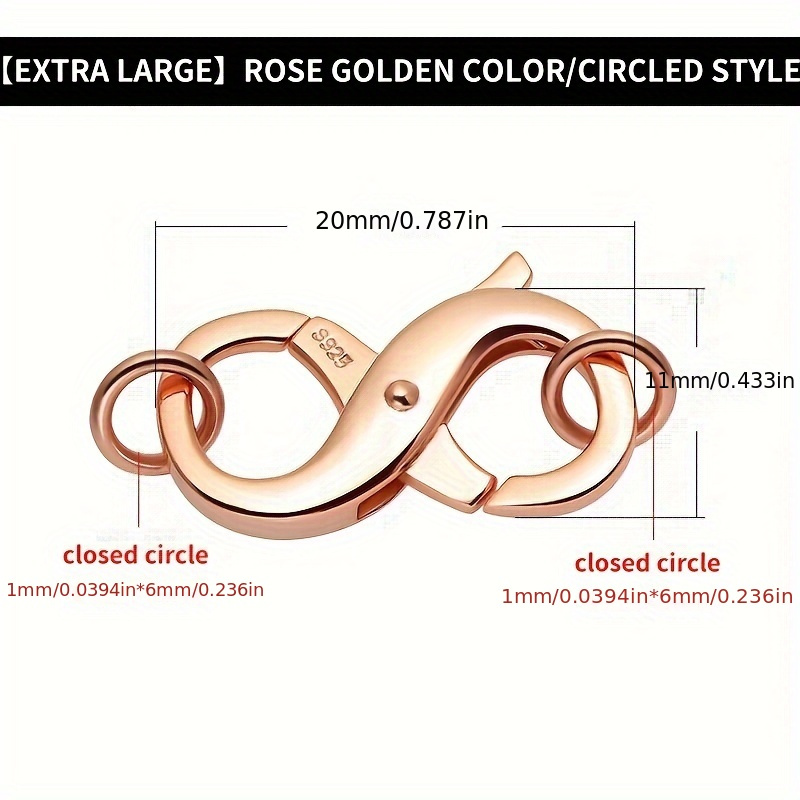 S925 Sterling Silver 8 character Double Headed Card Buckle - Temu ...