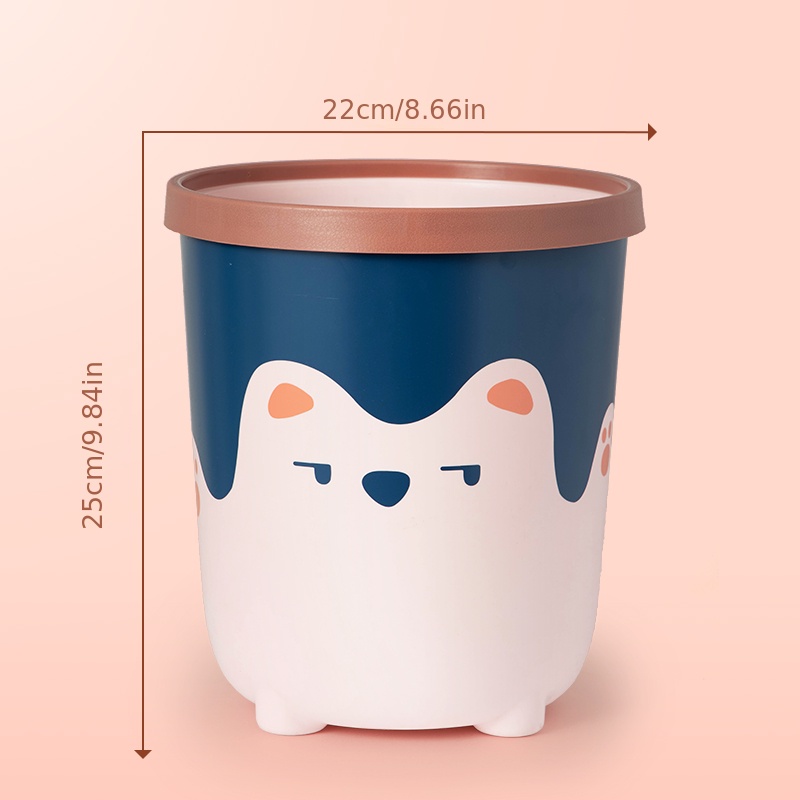 1pc Rubbish Garbage Bin Large Capacity Trash Can Wastebasket Cute Trash ...