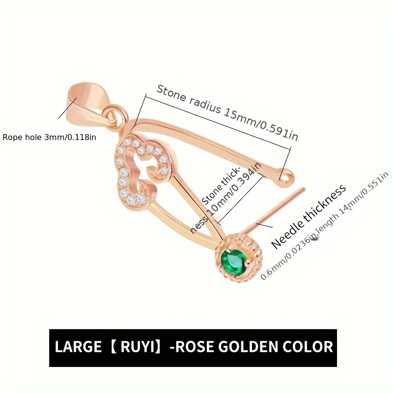 Peace Buckle Card Buckle S925 Silver Buckle Large Small Jade - Temu ...